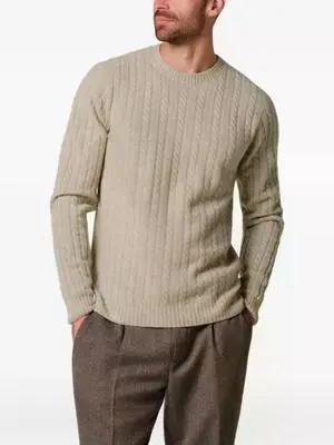 PROFUOMO Cable-knit Sweater - Neutrals