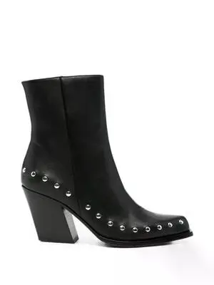 VIC MATIE Tronc Xavier Stud-embellished Leather Ankle Boots