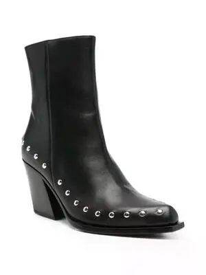 VIC MATIE Tronc Xavier Stud-embellished Leather Ankle Boots