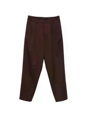 LOW BRAND Zeta Pleated Straight-leg Trousers