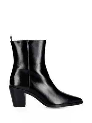 BILLI BI Pointed-toe Leather Boots - Black