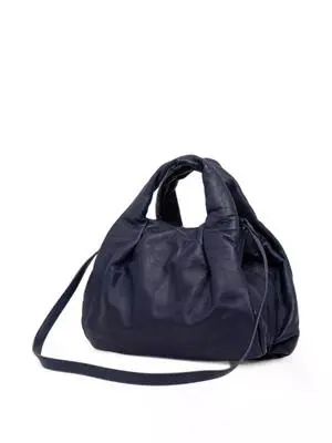 Munthe Lix Logo-patch Calf Leather Tote Bag - Blue