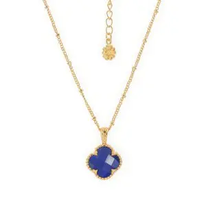 GISELLE VALE — LONDON Tyche Gemstone Necklace Lapis - Blue