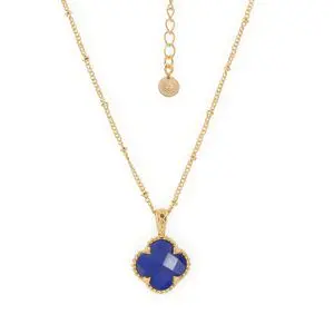 GISELLE VALE — LONDON Tyche Gemstone Necklace Lapis - Blue