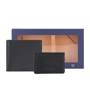 Paul Costelloe Milligan Set Leather Bifold Wallet & Card Holder - Black