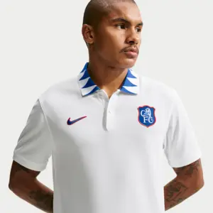 Nike Chelsea Fc The Polo Third Dri-fit Soccer Polo - White