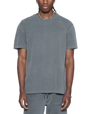 Ksubi Luxe Biggie Cotton Ringer Crewneck T-shirt - Charcoal