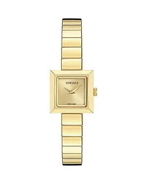 Versace V-square Petite Bracelet Watch, 18mm X 18mm Gold