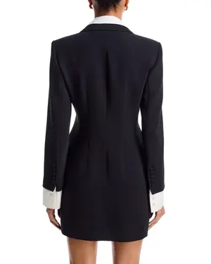 Cinq À Sept Indra Brooch Embellished Blazer Dress