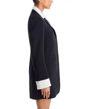 Cinq À Sept Indra Brooch Embellished Blazer Dress