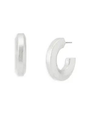ALLSAINTS Maeve Medium Hoop Earrings - Warm Silver