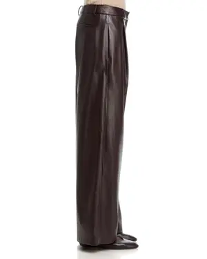Hugo Boss Tiana Faux Leather Wide Fit Trousers