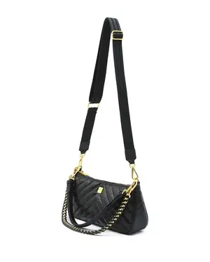 THINK ROYLN Enchanted Quilted Leather Shoulder Bag - Black
