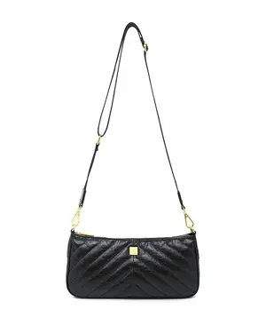 THINK ROYLN Enchanted Quilted Leather Shoulder Bag - Black