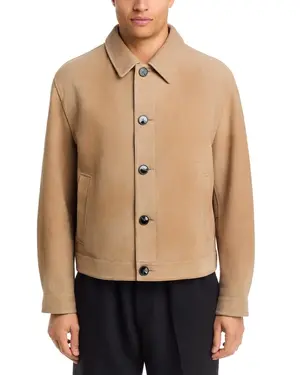 Hugo Ligor Leather Button Jacket