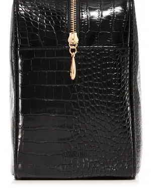 ABBODE Croc Embossed Faux Leather Pouch