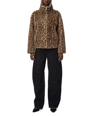 Apparis Brooks Leopard Faux Fur Coat - Light Leopard