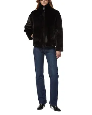 Apparis Brooks Faux Fur Coat - Noir