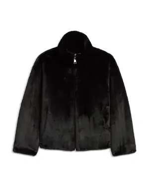 Apparis Brooks Faux Fur Coat - Noir