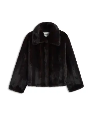 Apparis Elis Shaved Faux Fur Coat - Noir Multi