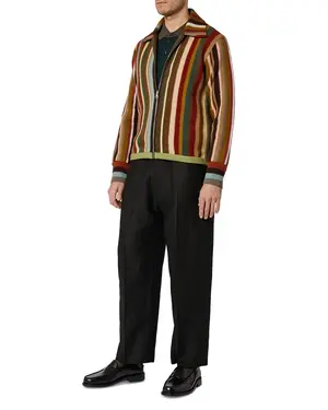 Paul Smith Wool Knit Stripe Zip Sweater