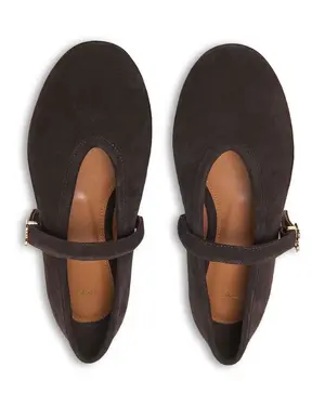 Maje Suede Mary Jane Flats