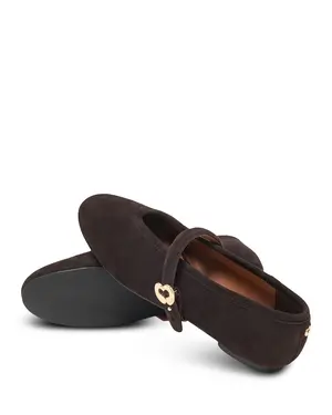Maje Suede Mary Jane Flats