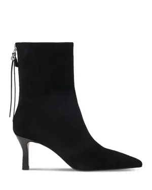 Maje Suede Pointed Toe Ankle Boots
