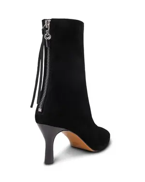 Maje Suede Pointed Toe Ankle Boots