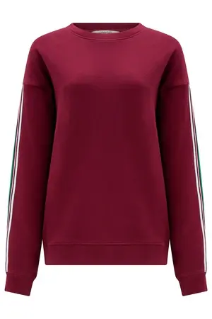 SUGARHILL BRIGHTON Magda Sweatshirt Oxblood Stripe