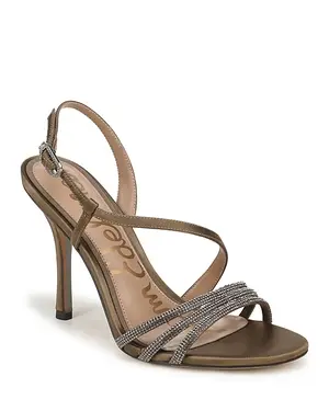 Sam Edelman Charli Glam Stiletto Sandals - Dark Silver