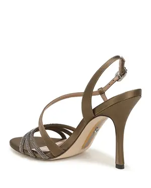 Sam Edelman Charli Glam Stiletto Sandals - Dark Silver