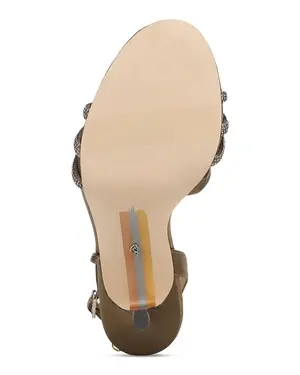 Sam Edelman Charli Glam Stiletto Sandals - Dark Silver