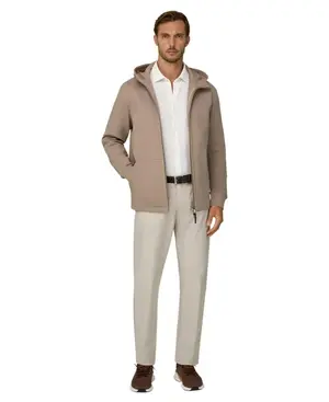Boggi Milano Cotton Blend Scuba B Tech Full-zip Hoodie