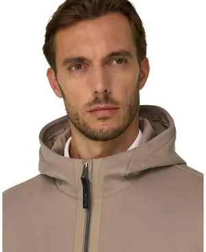 Boggi Milano Cotton Blend Scuba B Tech Full-zip Hoodie