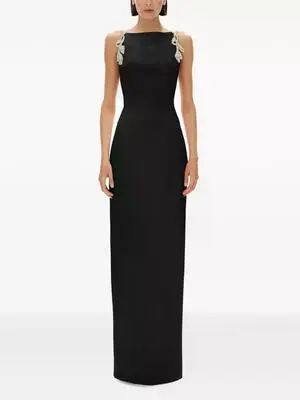 Rachel Gilbert Oryx Column Crystal-embellished Maxi Dress