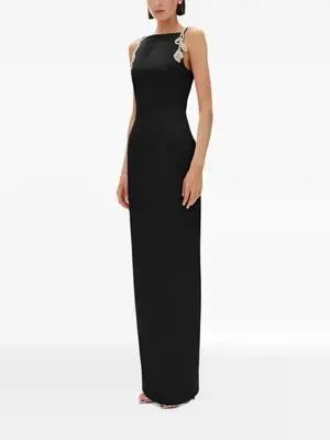 Rachel Gilbert Oryx Column Crystal-embellished Maxi Dress