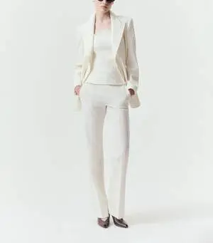Marella Double-breasted Blazer - Ivory