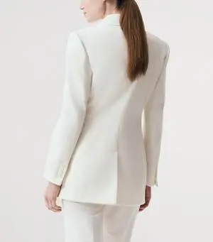Marella Double-breasted Blazer - Ivory
