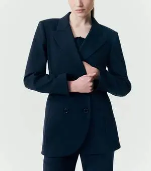 Marella Double-breasted Blazer - Navy