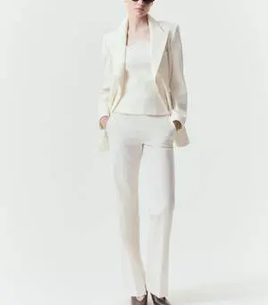 Marella Ruffled Straight Trousers
