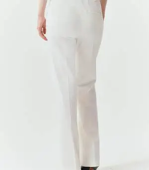 Marella Ruffled Straight Trousers