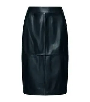 Marella Leather Panelled Skirt