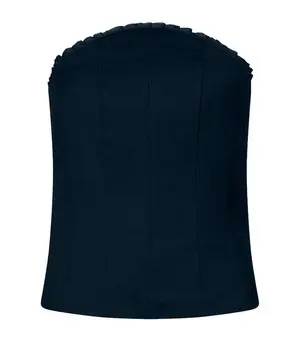 Marella Ruffle-trim Sleeveless Bustier - Navy