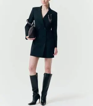 Marella Neckless-detail Mini Blazer Dress