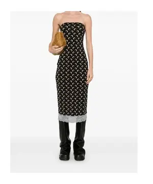 MARINE SERRE Moon-print Midi Dress