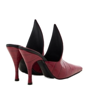 Alaïa Croc-effect Leather Mules