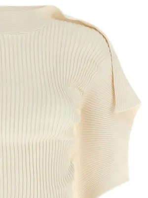 Issey Miyake Prance Ribbed Knitted Top