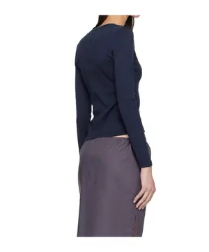 FLORE FLORE Iman Long-sleeve T-shirt - Navy
