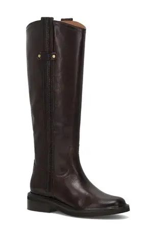 THE FRYE COMPANY Phoebe Leather Tall Boot - Chocolate